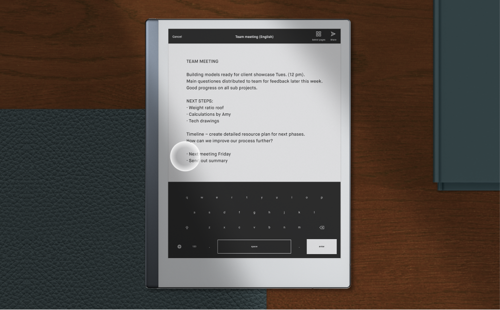 Convert handwritten notes into text