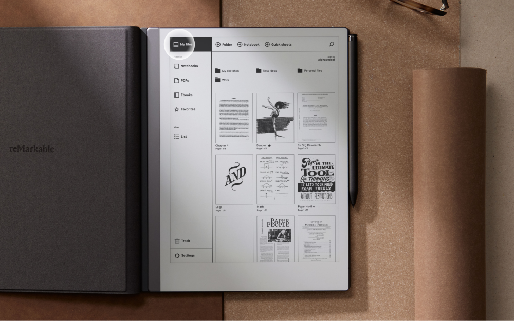 Navigating on your reMarkable