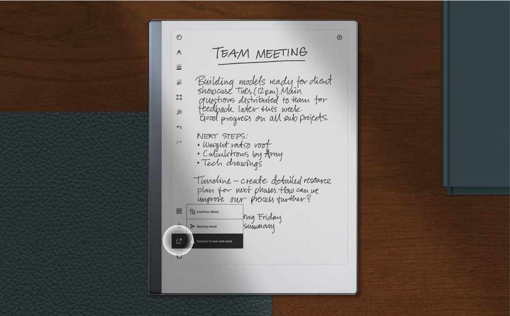 Convert handwritten notes into text