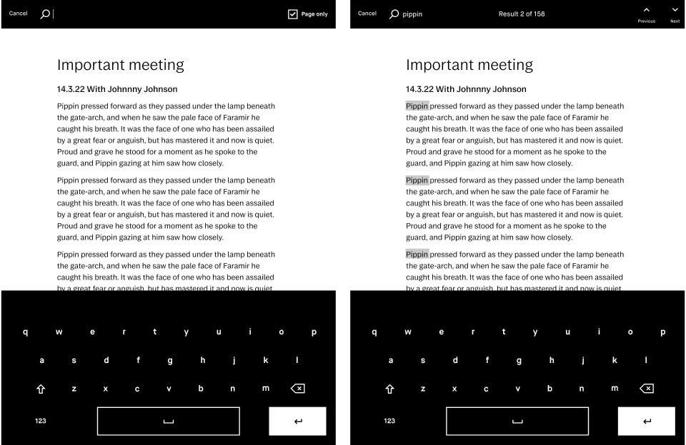Using typed text on your reMarkable
