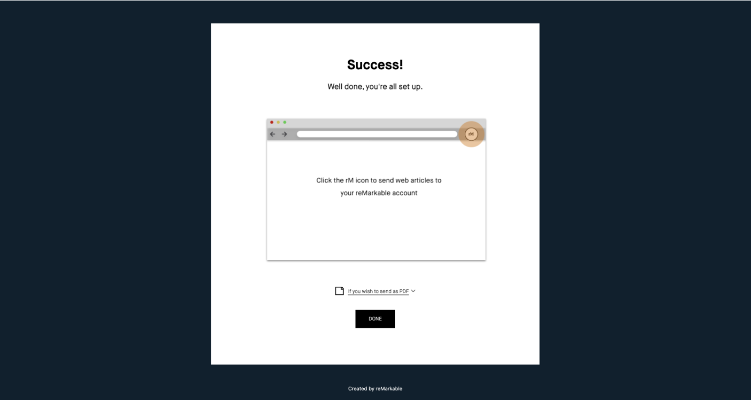 Read on reMarkable - Google Chrome Extension