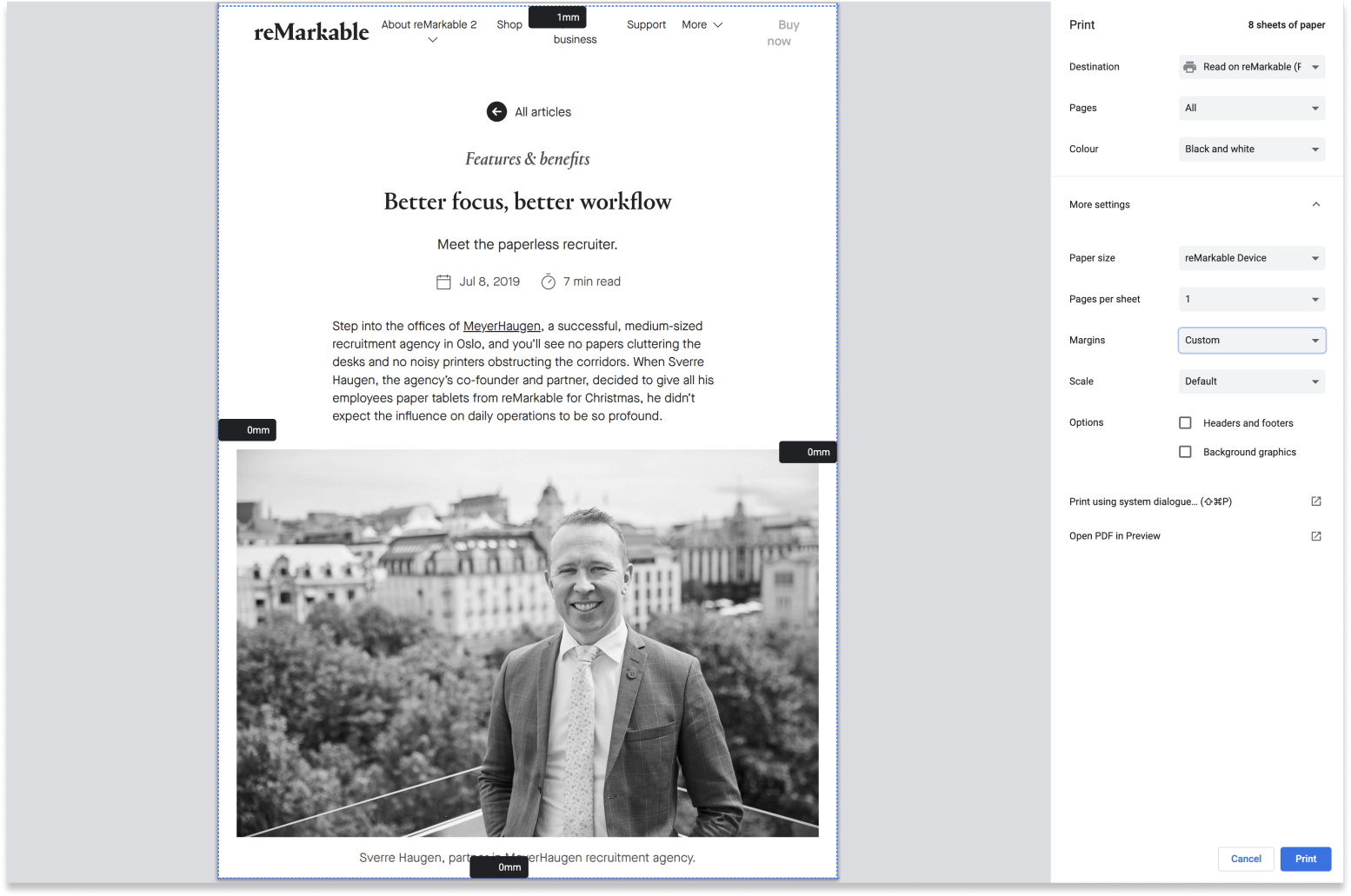 Read on reMarkable - Google Chrome Extension