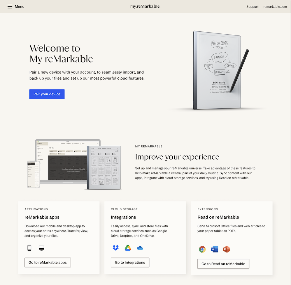 About my.remarkable.com